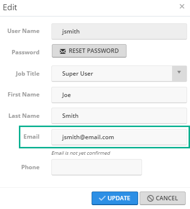How do I change a Portal user's email address? – Vanco